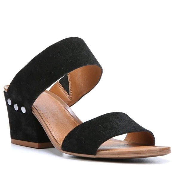Franco Sarto | Shoes | Franco Sarto Nadina Black Suede Mule Heel ...